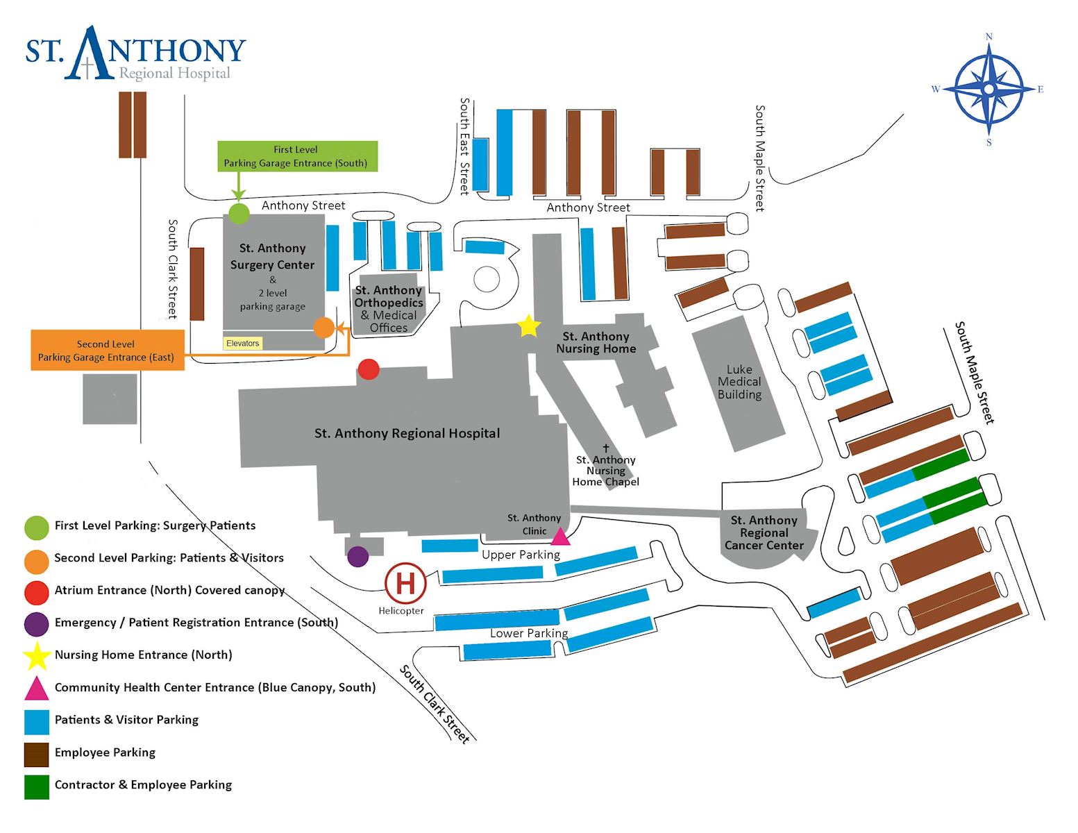 Visitor Maps & Directory - St. Anthony Regional Hospital